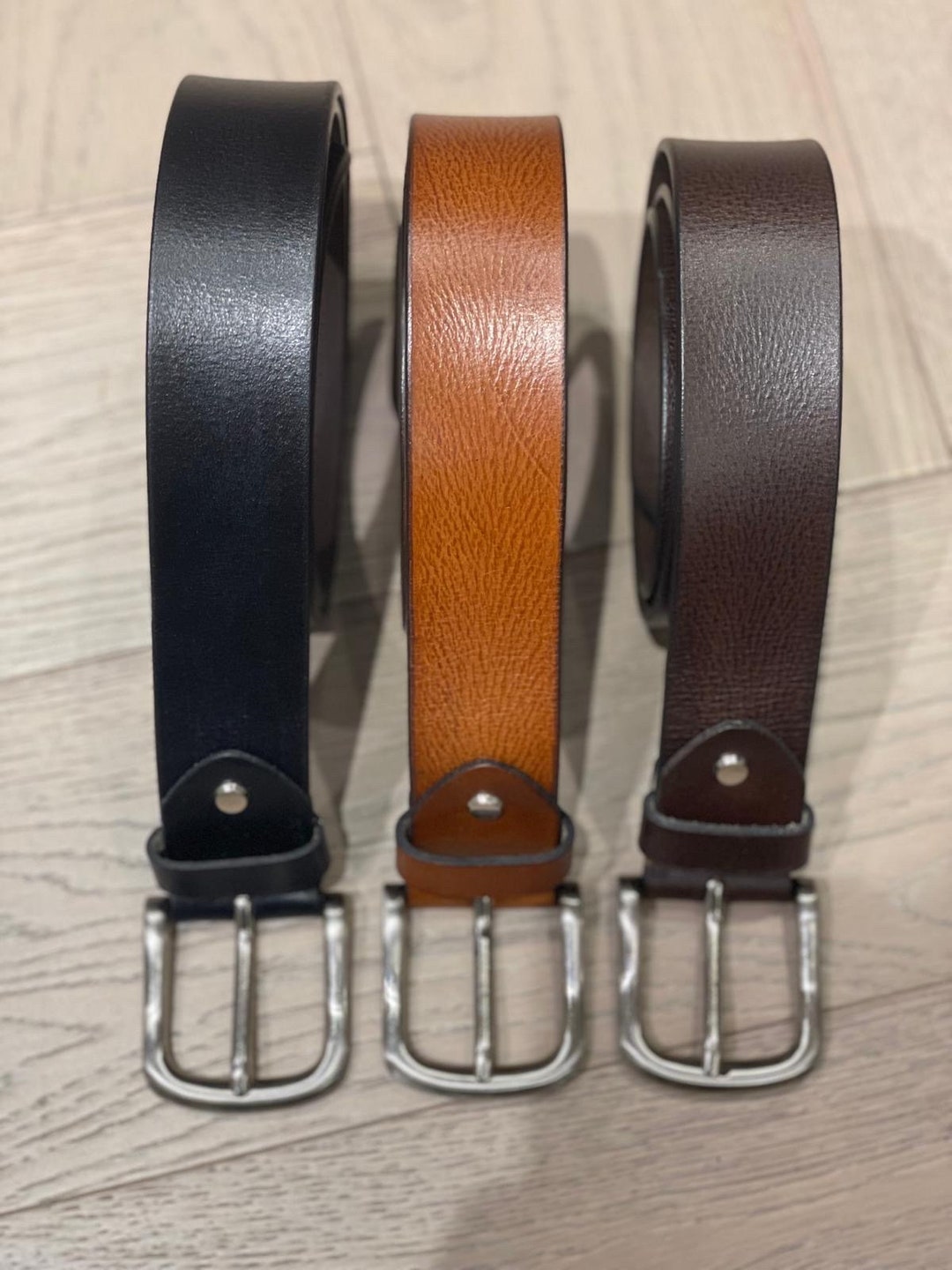 Leather Belts -38mm Width, Full - Grain Single Piece Leather Belts ...