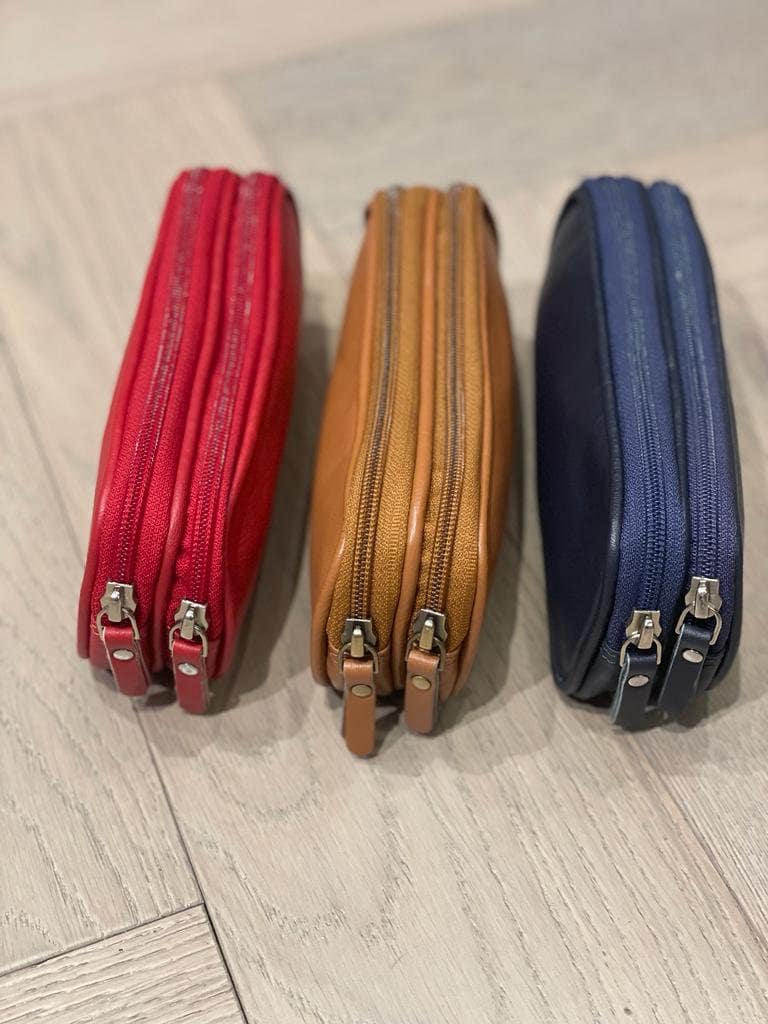 Double Glasses/sunglasses Case Made of Genuine Leather,soft Velvet ...