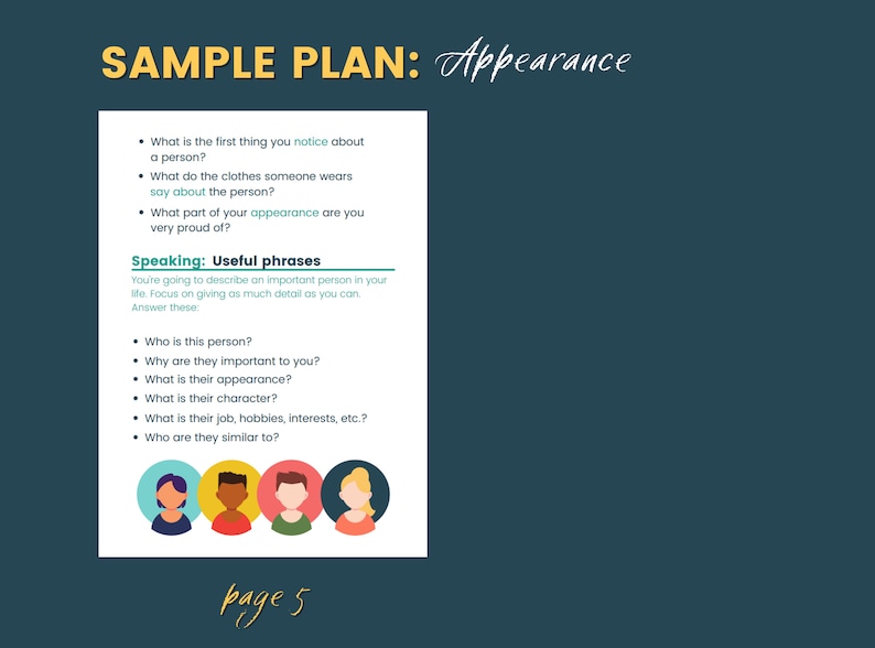 6 ESL LESSONS B1 Intermediate Level Bundle 1 Speaking & Conversations ...