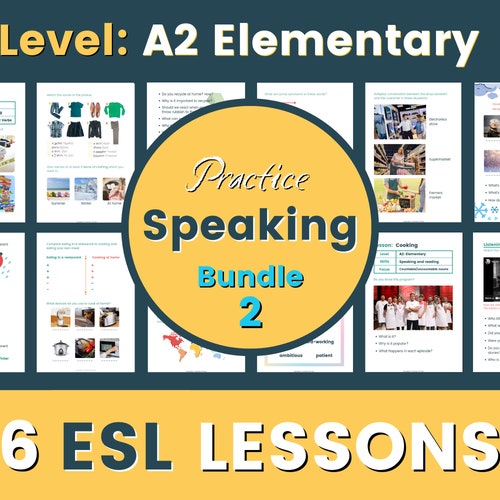 6 ESL LESSONS B1 Intermediate Level Bundle 1 Speaking & - Etsy