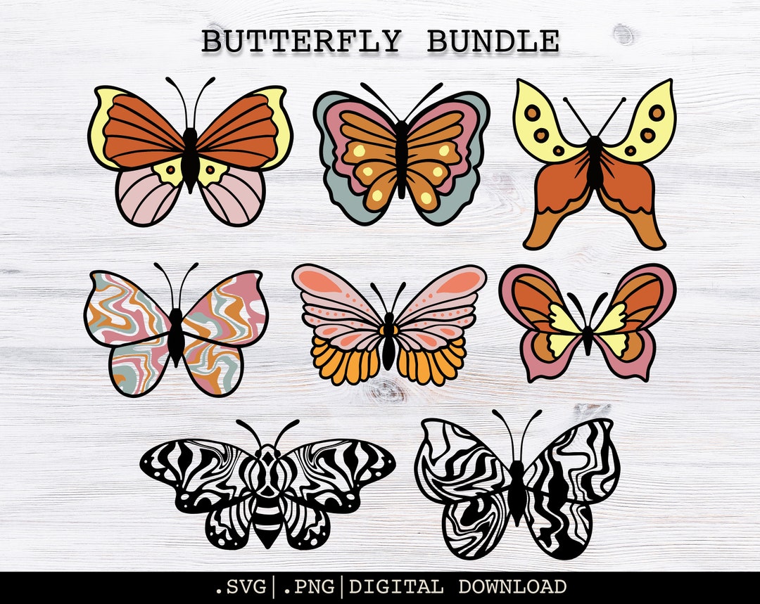 Butterfly SVG Bundle, Nature Bundle, Butterfly Digital Download ...