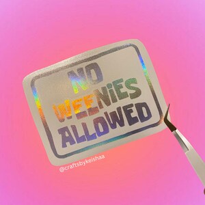 No Weenies Allowed Spongebob Bumper Sticker, Car Decal, Window Sticker ...