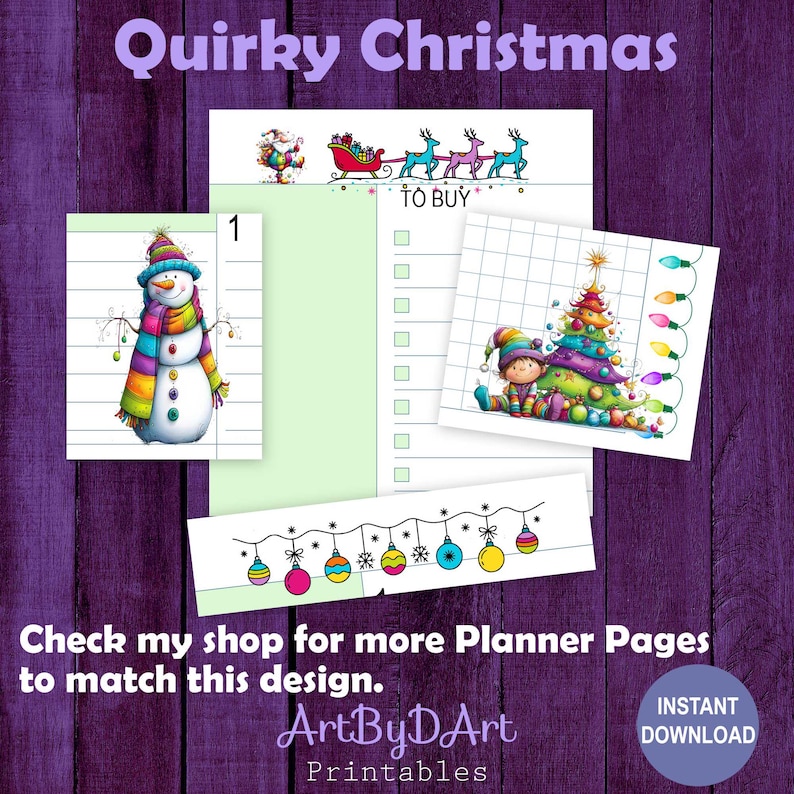 EDITABLE Christmas Theme Printable Weekly Dashboard for A5, US Letter ...