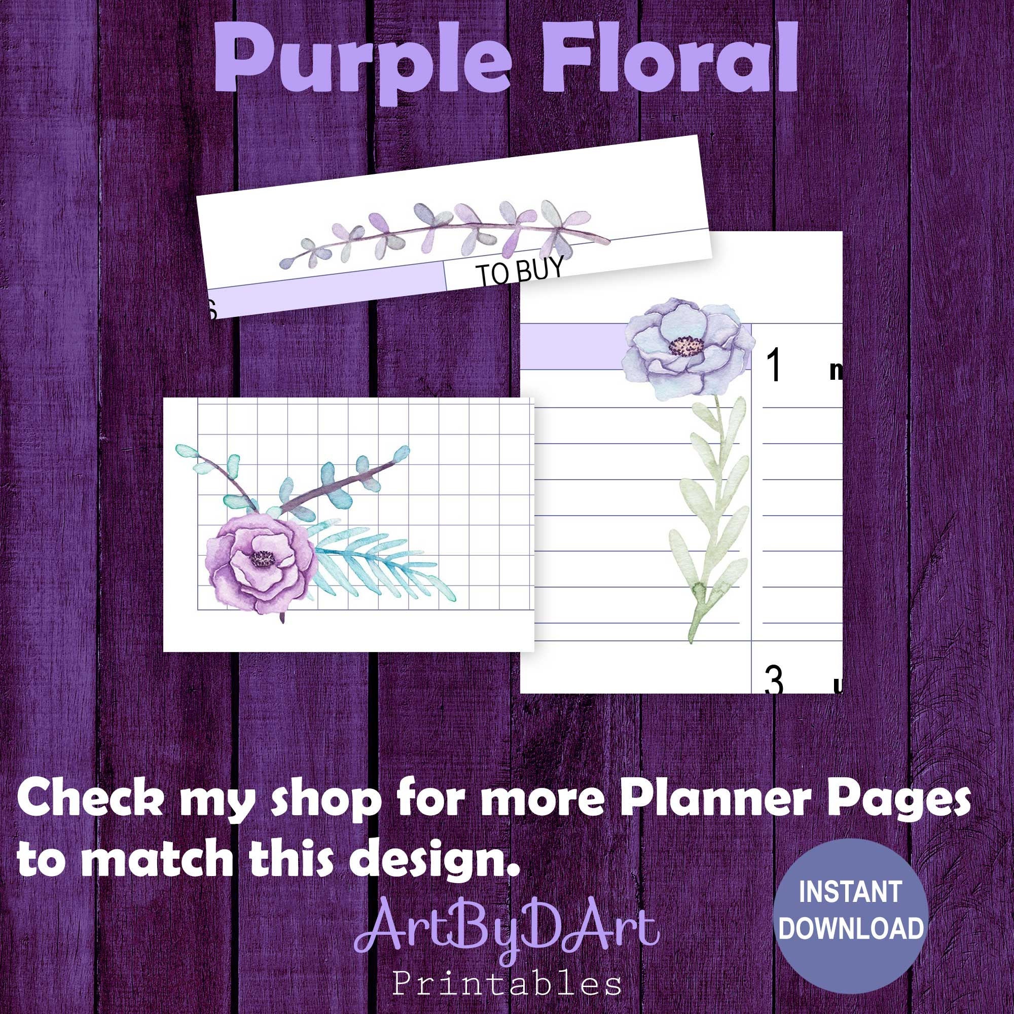 EDITABLE Floral Theme Printable Weekly Dashboard for A5, US Letter, and ...