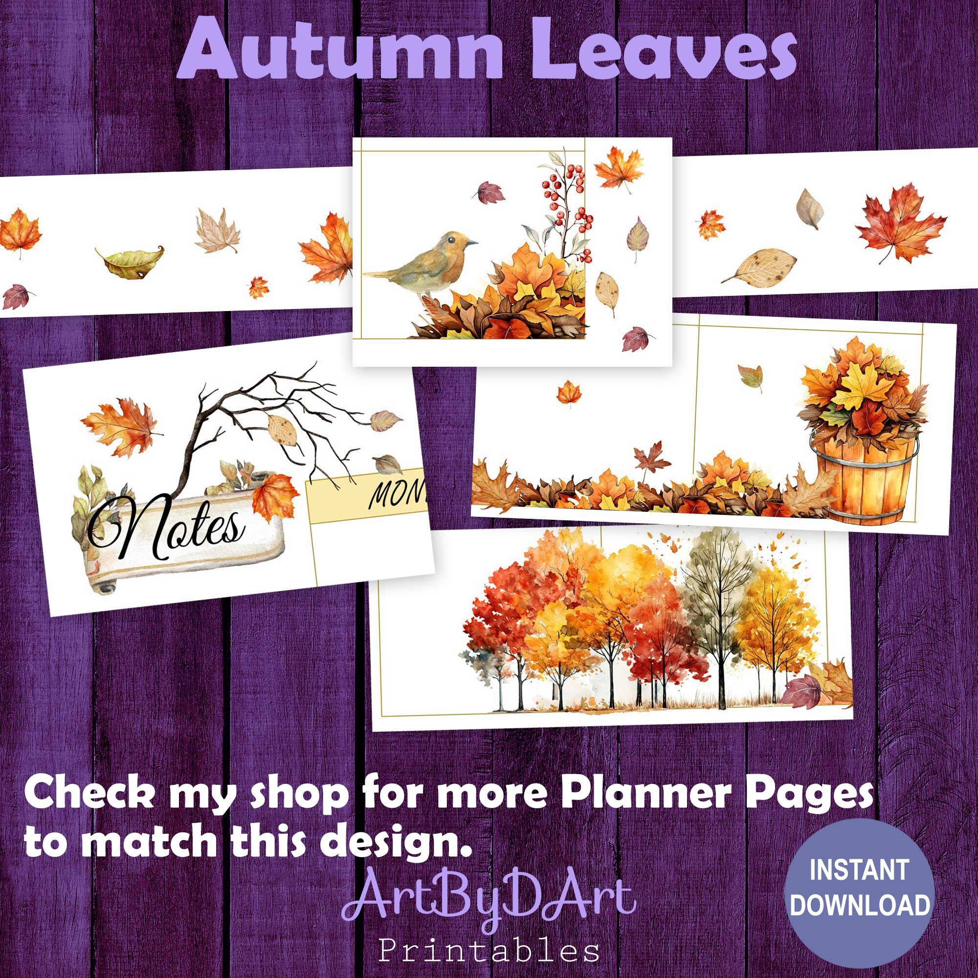 EDITABLE Fall Theme Printable Monthly Calendar for A5, US Letter, and ...