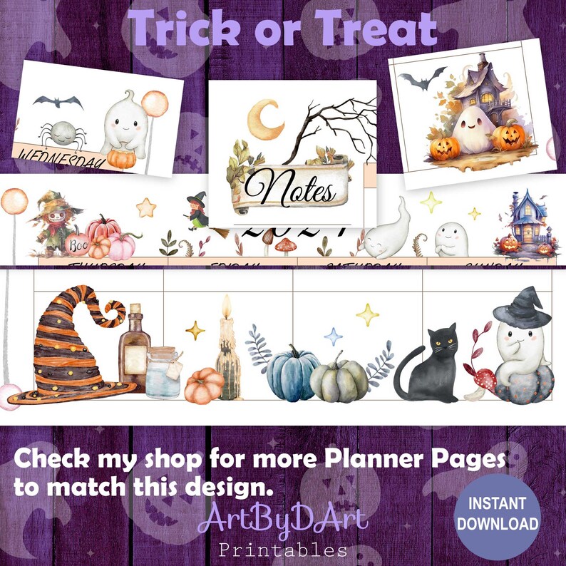 EDITABLE Halloween Theme Printable Monthly Calendar for A5, US Letter ...