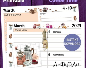 EDITABLE Sunflower Theme Printable Monthly Calendar for A5, US Letter ...