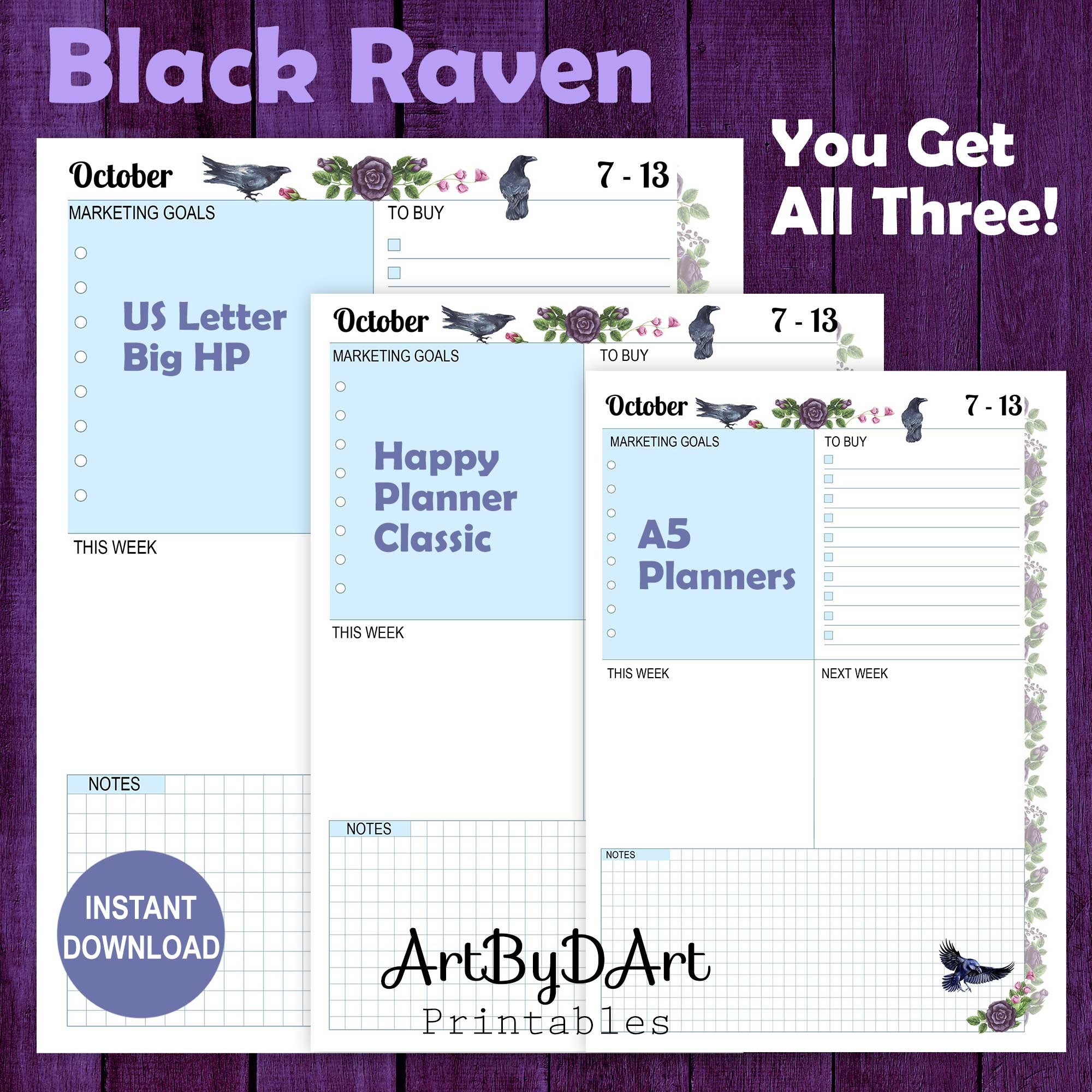 EDITABLE Assembled Full Month Planner Bundle for A5, US Letter, and ...