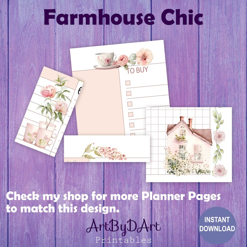 EDITABLE A5 Planner Printable Dashboard Weekly Layout With Farmhouse ...