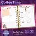 EDITABLE Coffee Theme Printable Weekly Dashboard for A5, US Letter, and ...