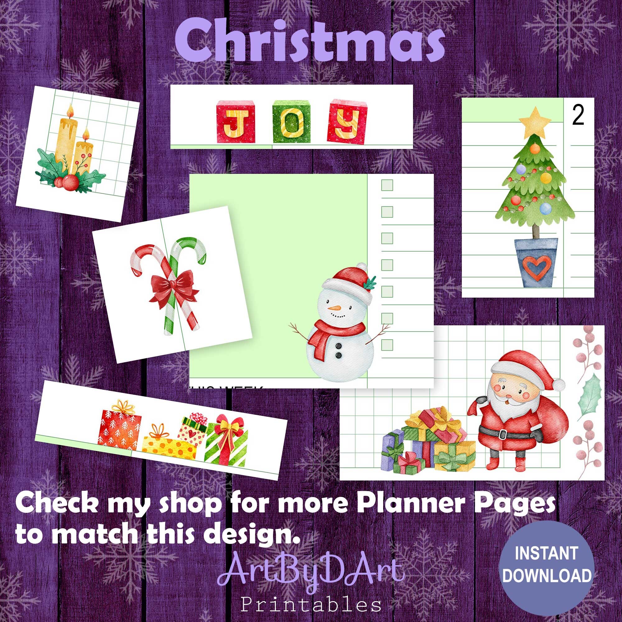 EDITABLE Festive Theme Printable Weekly Dashboard for A5, US Letter ...