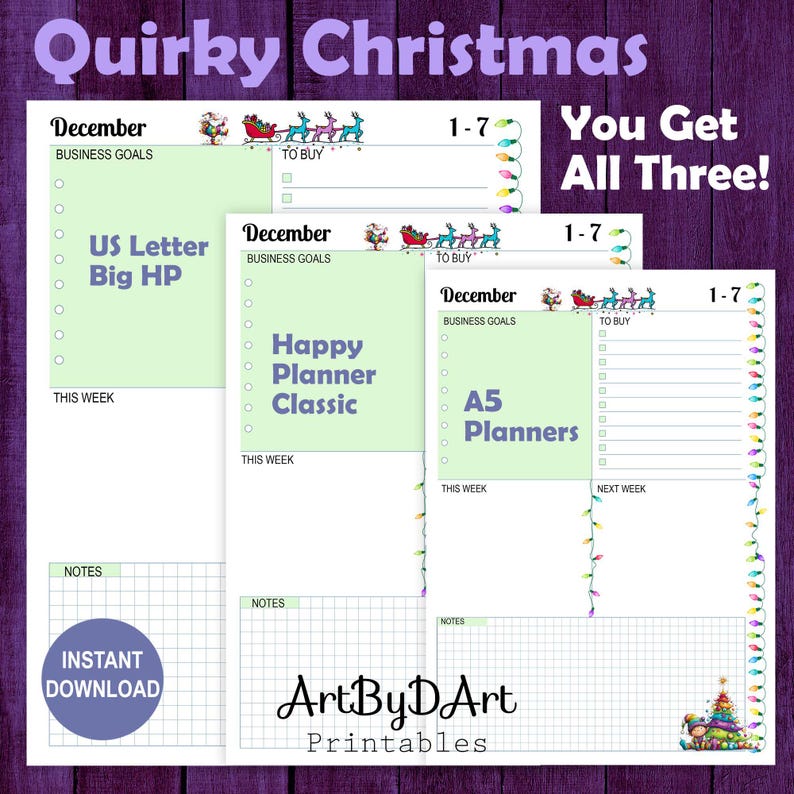 EDITABLE Assembled Full Month Planner Bundle for A5, US Letter, and ...