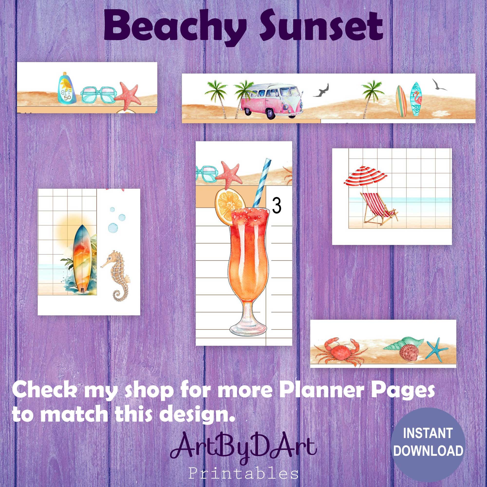 EDITABLE A5 Planner Printable Dashboard Weekly Layout With a Summer ...