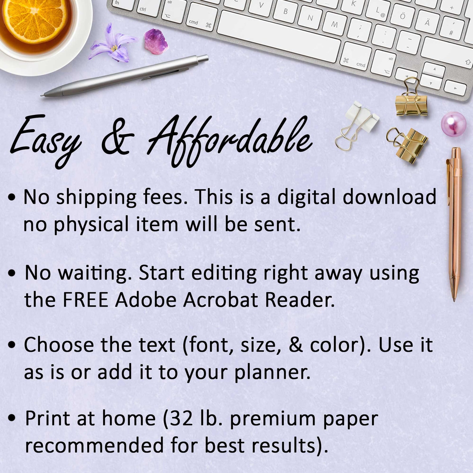 EDITABLE Floral Theme Printable Calendar Bundle of 3 Designs for A5, US ...