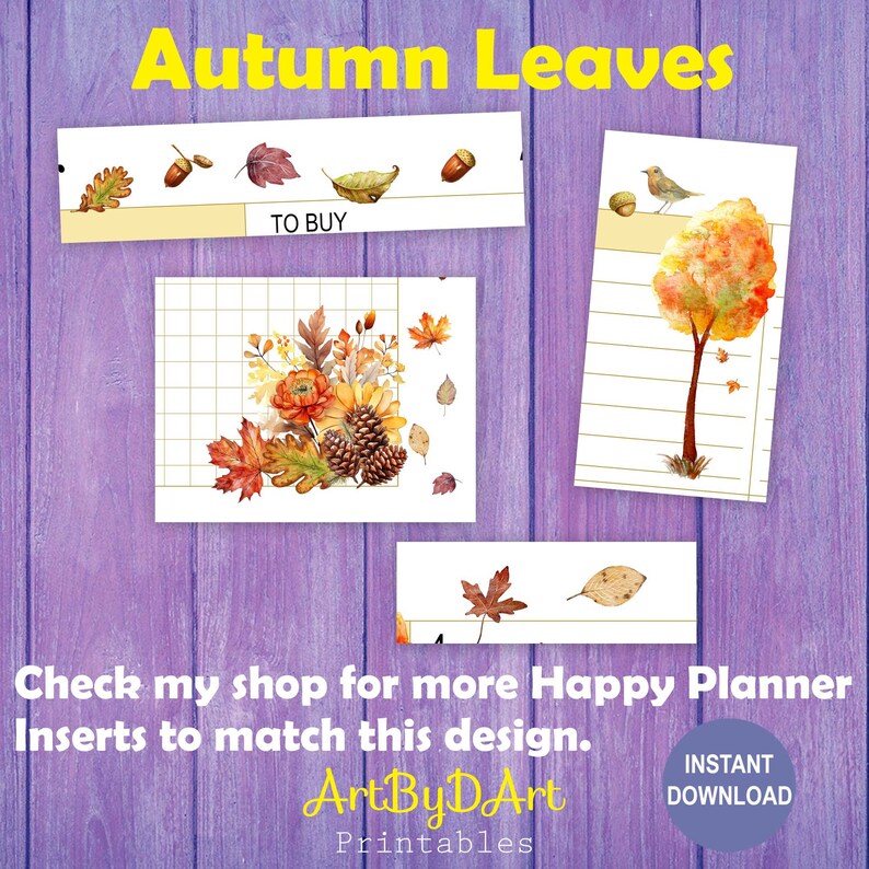 EDITABLE A5 Planner Printable Dashboard Weekly Layout With Autumn ...
