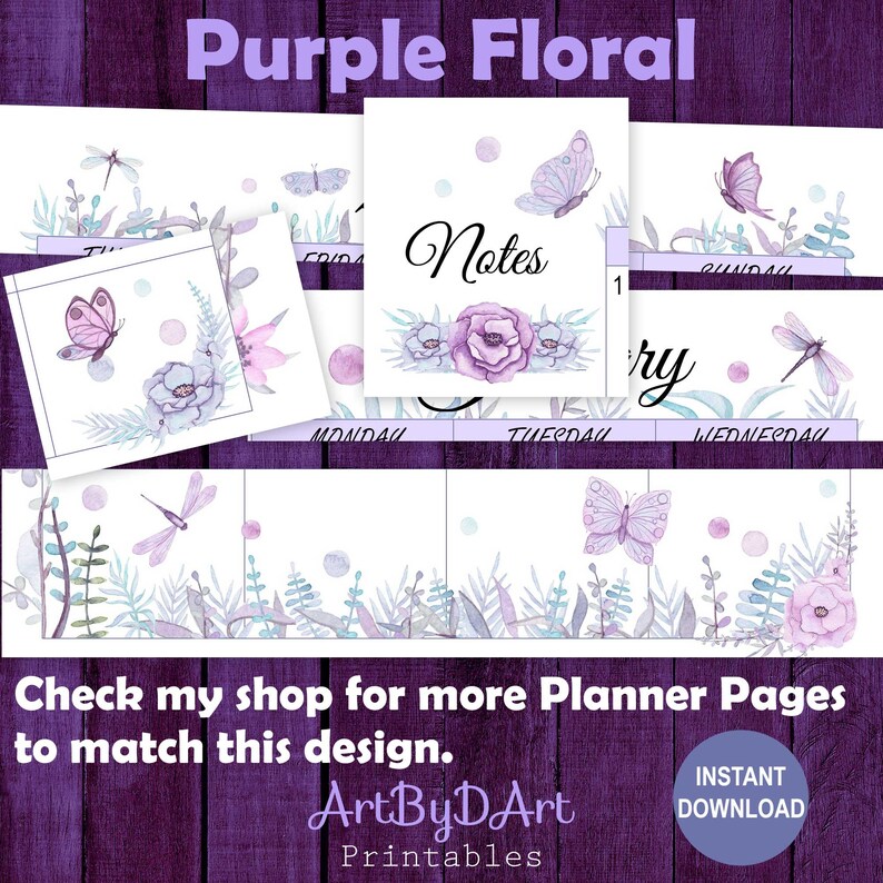 EDITABLE Floral Theme Printable Calendar Bundle of 3 Designs for A5, US ...