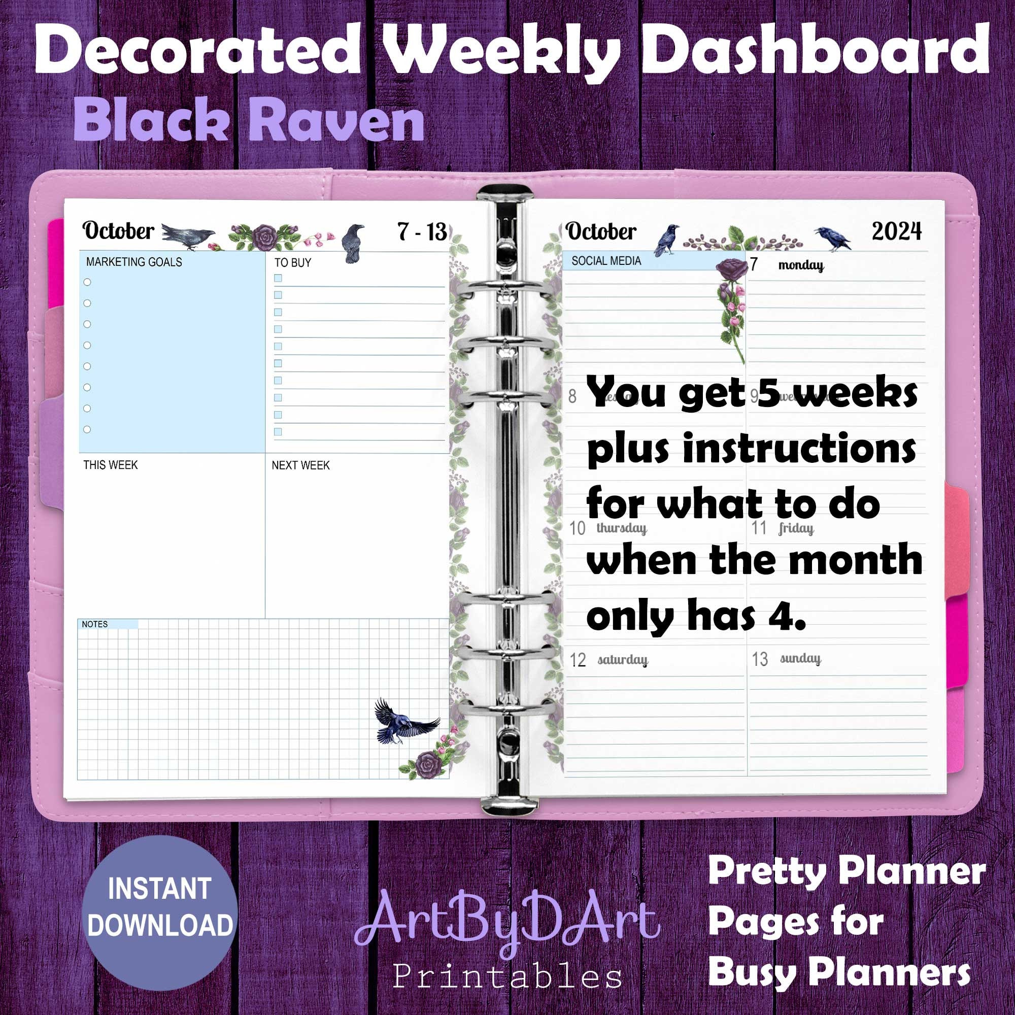 EDITABLE Assembled Full Month Planner Bundle for A5, US Letter, and ...