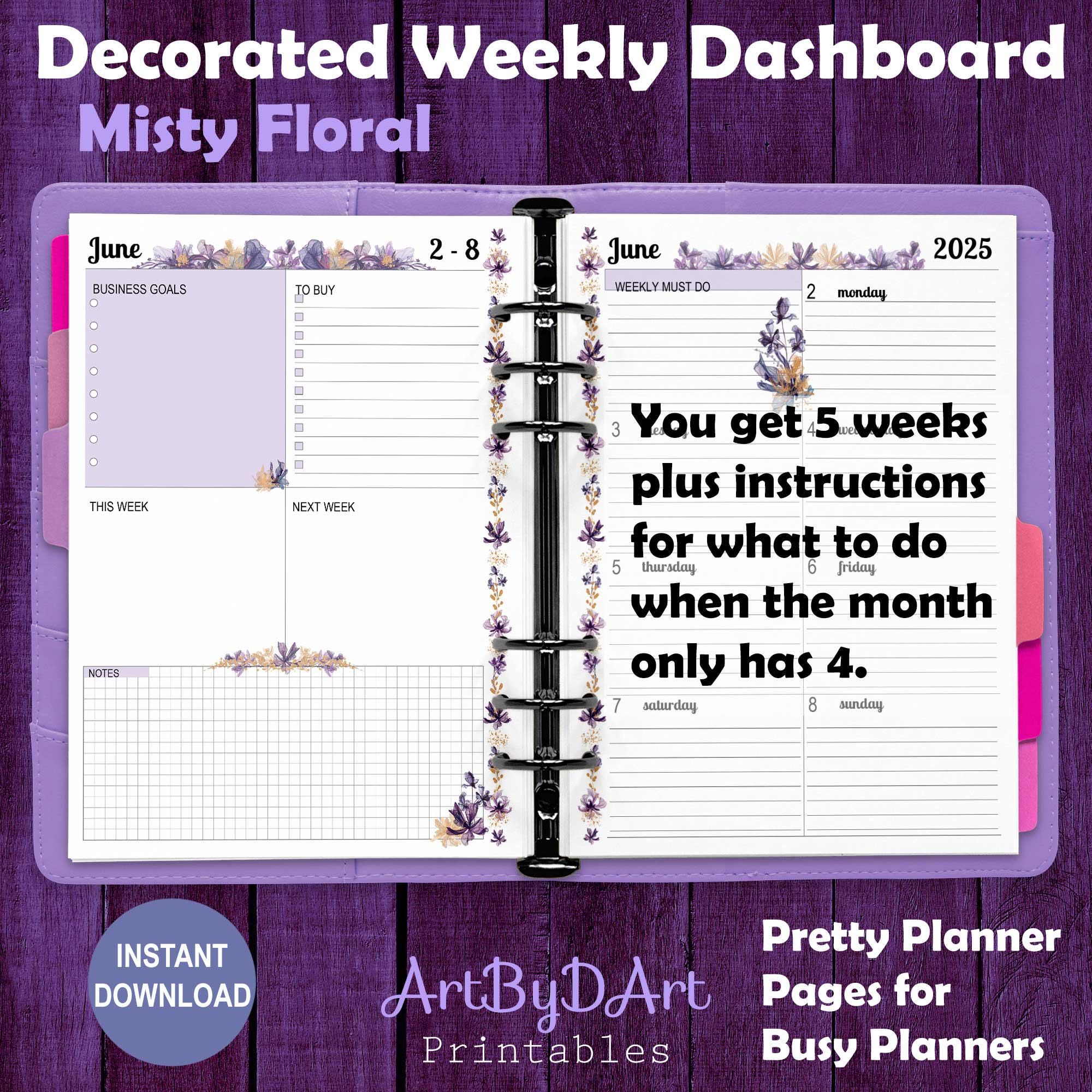 EDITABLE Assembled Full Month Planner Bundle for A5, US Letter, and ...