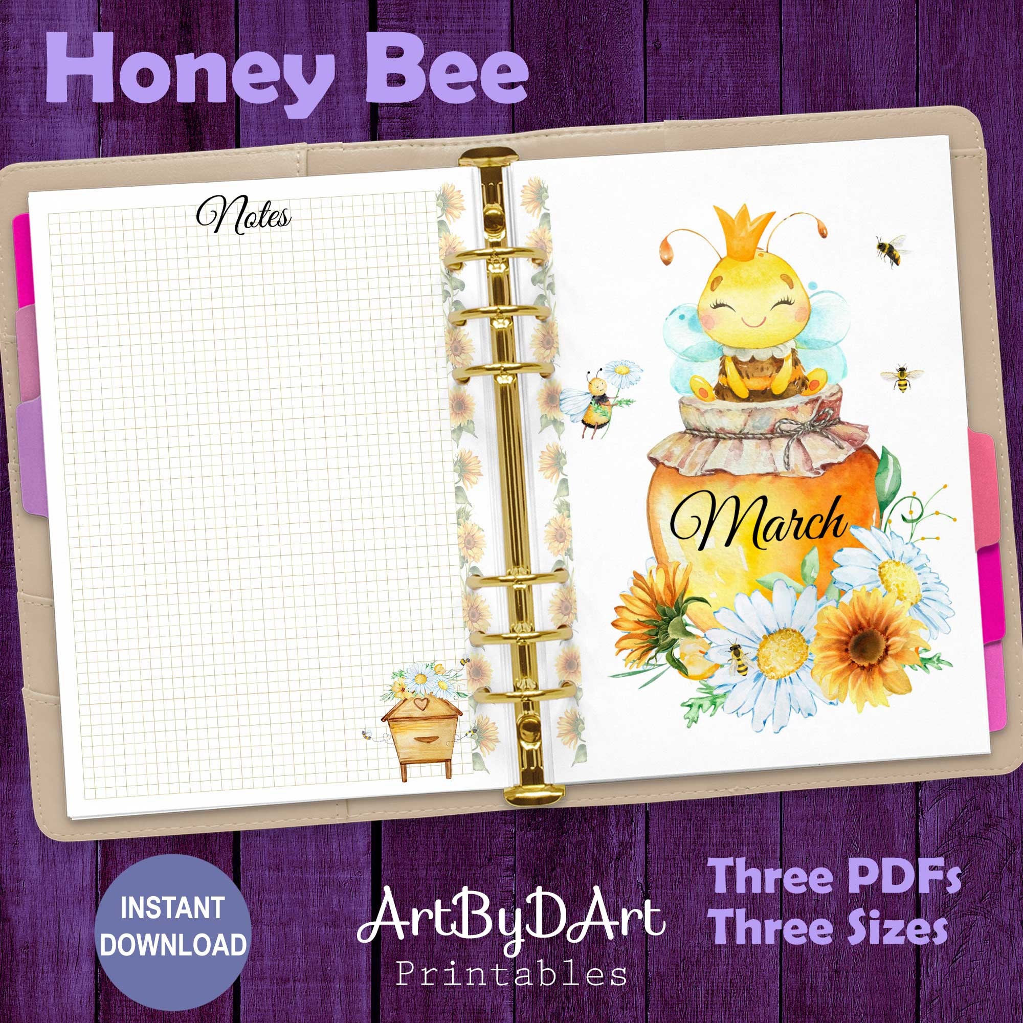 EDITABLE Sunflower Theme Printable Divider/cover & Notes for A5, US ...