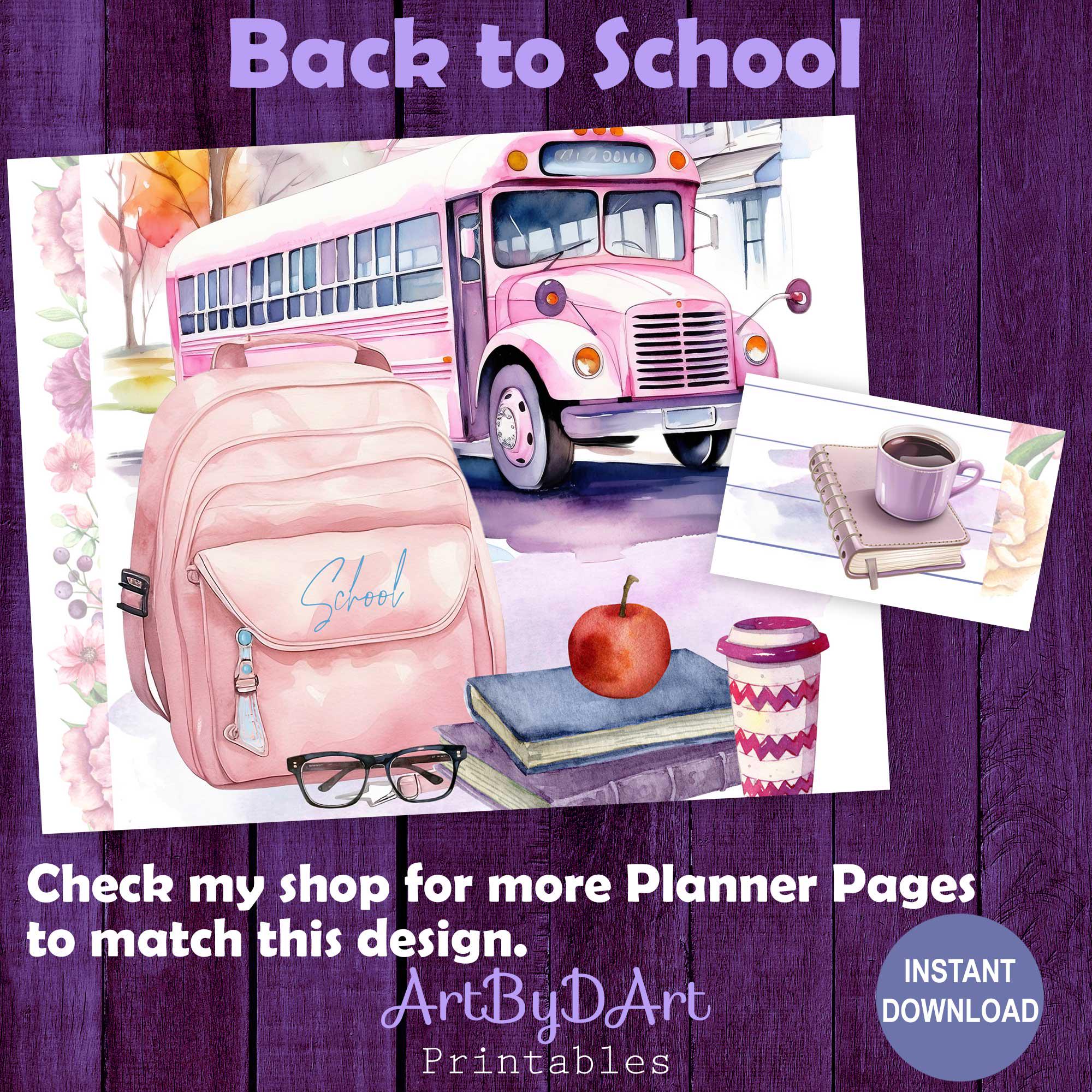 EDITABLE School Theme Printable Divider/cover & Notes for A5, US Letter ...