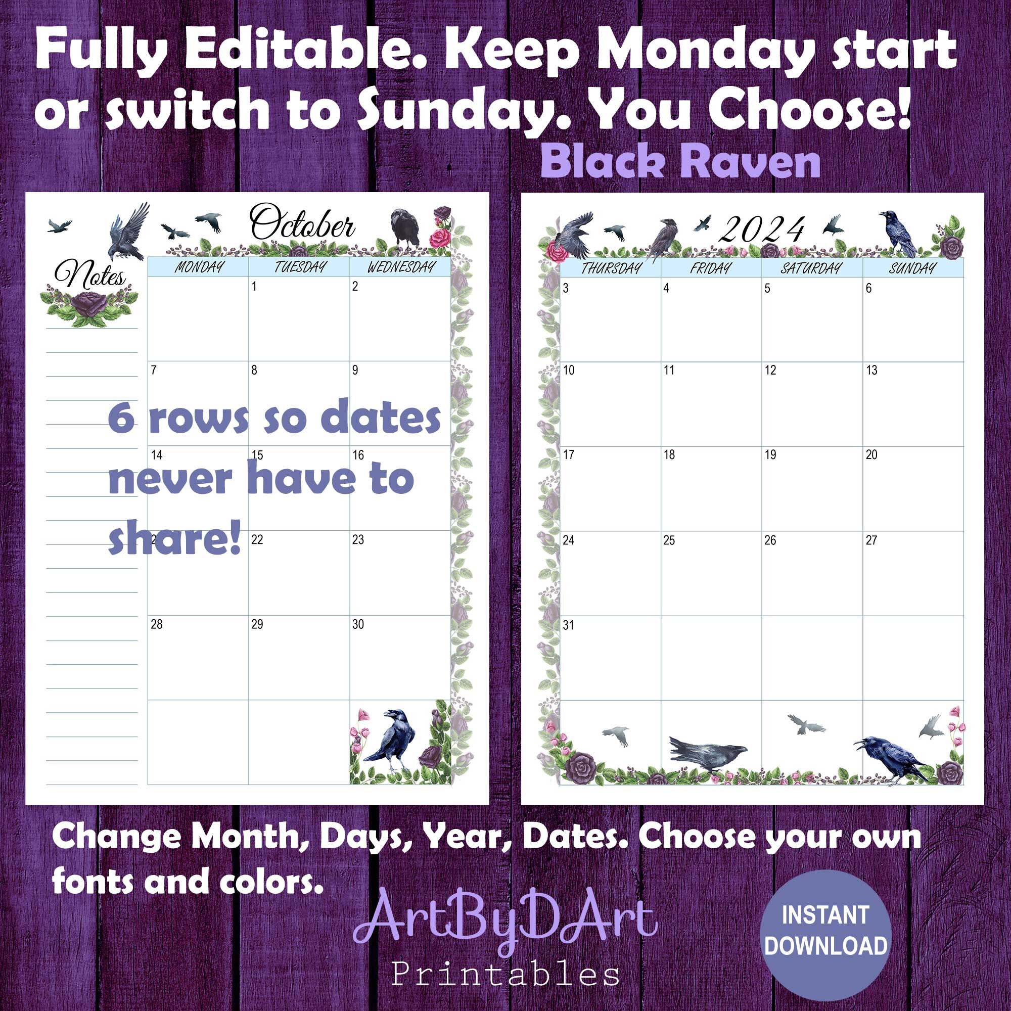 EDITABLE Assembled Full Month Planner Bundle for A5, US Letter, and ...
