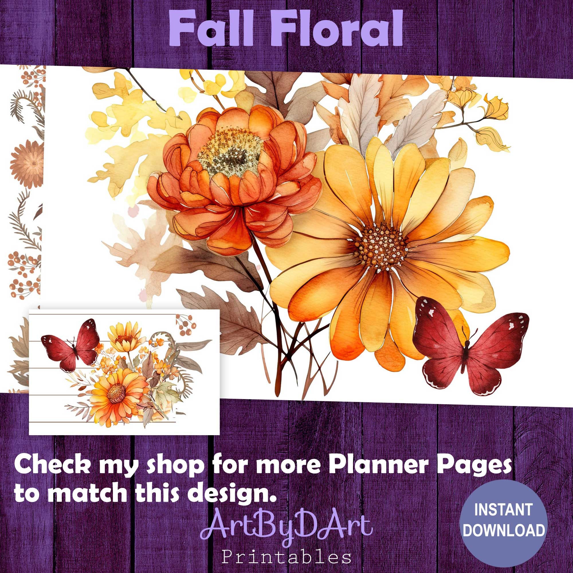 EDITABLE Autumn Theme Printable Divider/cover & Notes for A5, US Letter ...
