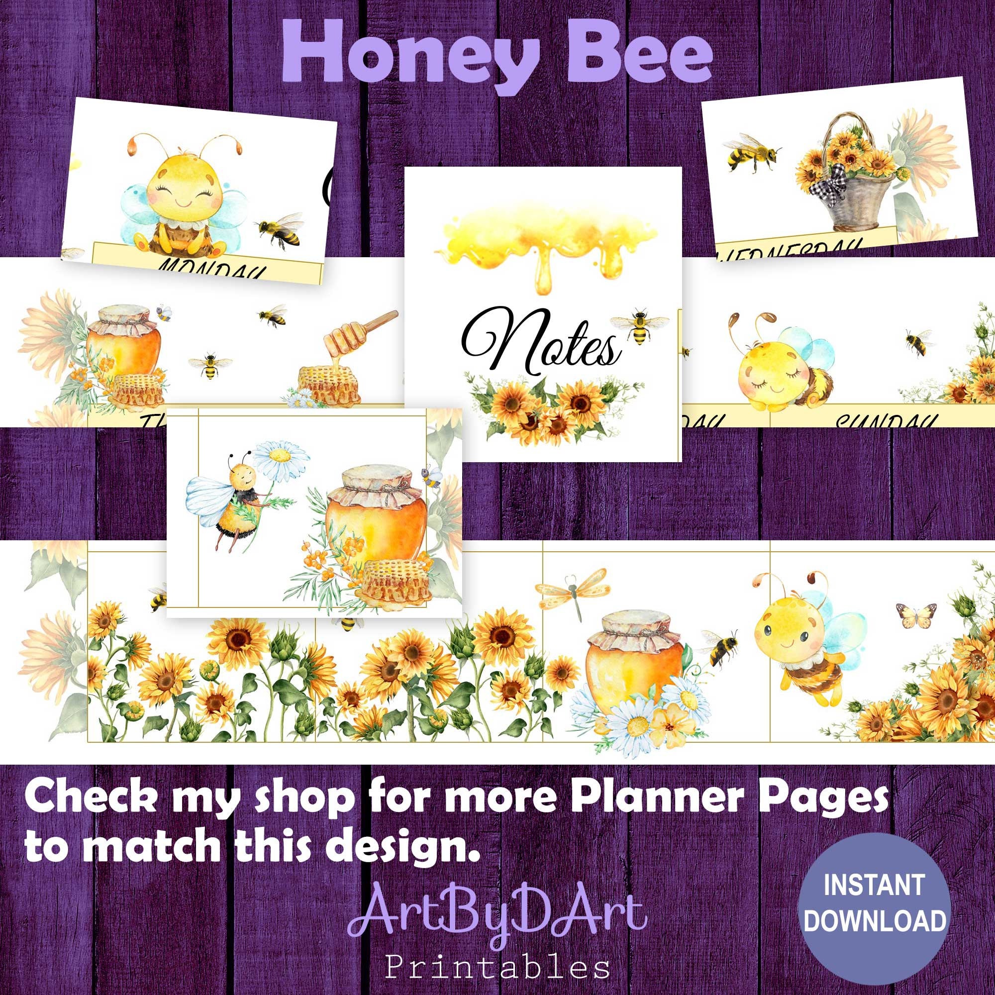 EDITABLE Sunflower Theme Printable Monthly Calendar for A5, US Letter ...