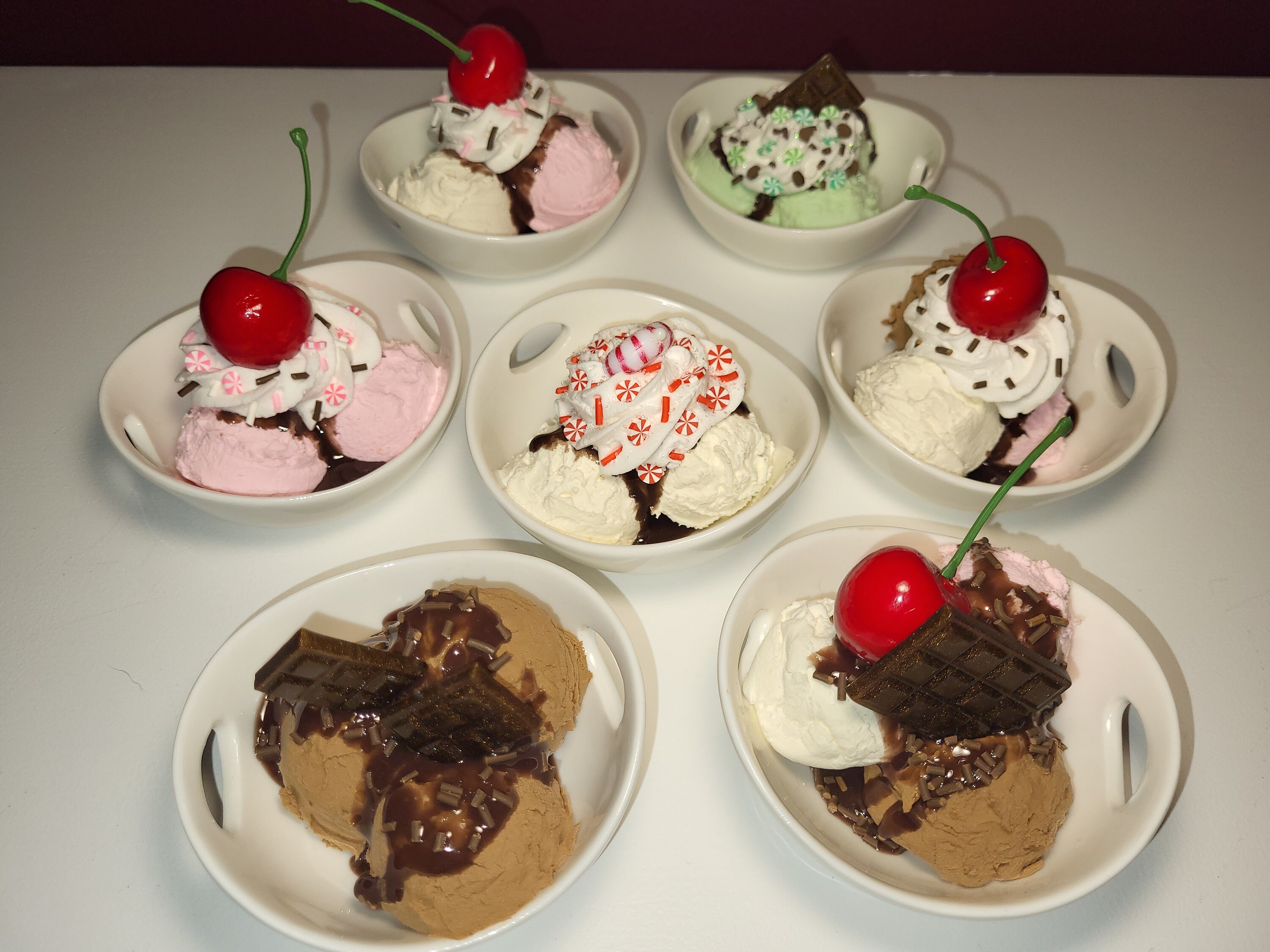 Faux Mini-ice Cream, Fake Ice Cream Bowl, Ice Cream Decor, Ice Cream ...