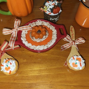 Autumn/fall Wood Spoons, Mini Wood Spoons, Thanksgiving Decor., Tiere ...