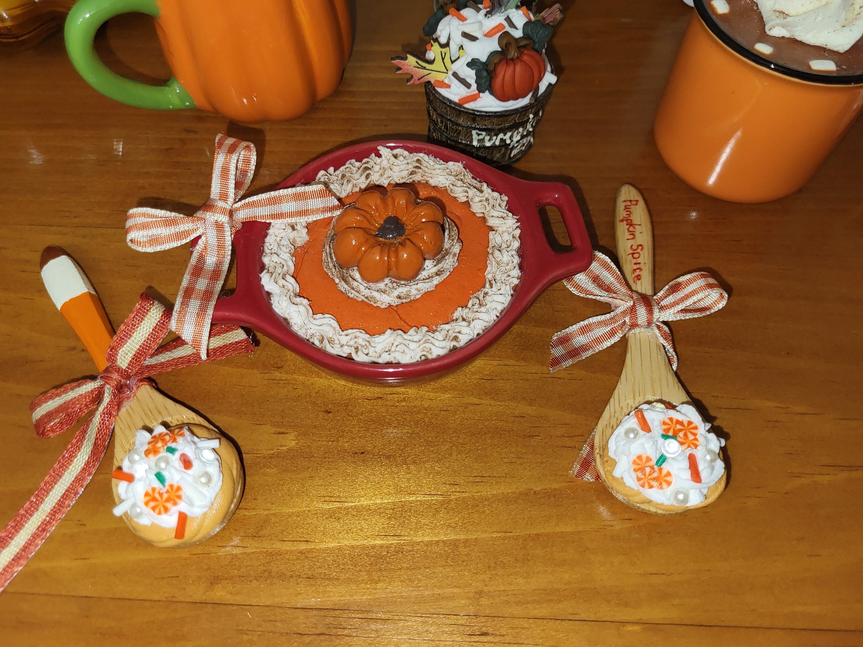 Autumn/fall Wood Spoons Mini Wood Spoons Thanksgiving - Etsy