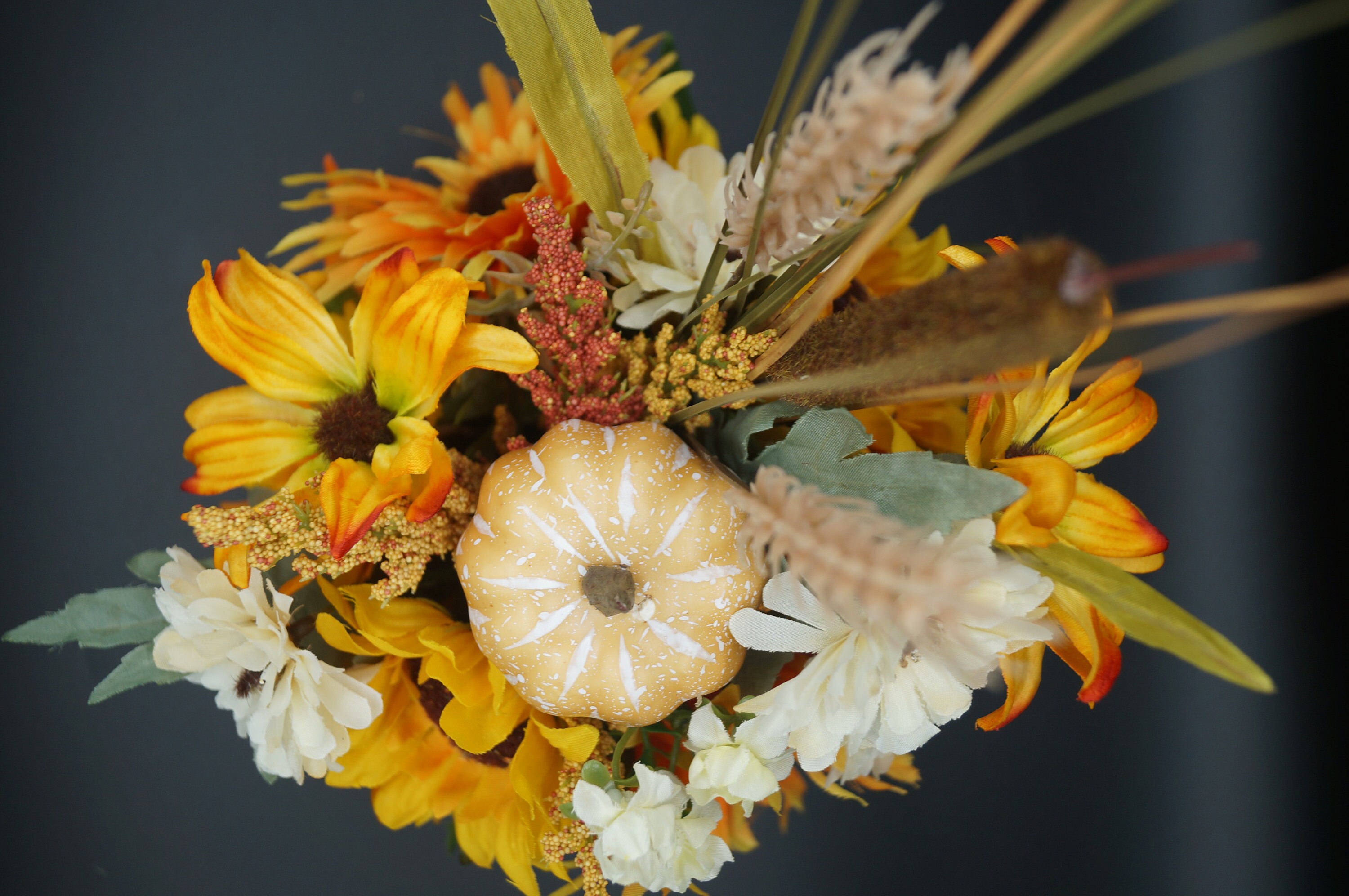 Fall Floral Arrangement, Fall Decor, Flower Arrangement, Autumn Table ...
