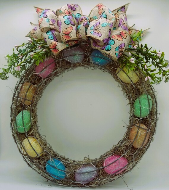 Easter Kitchen Decor Farmhouse Decoration Wreath With | Etsy