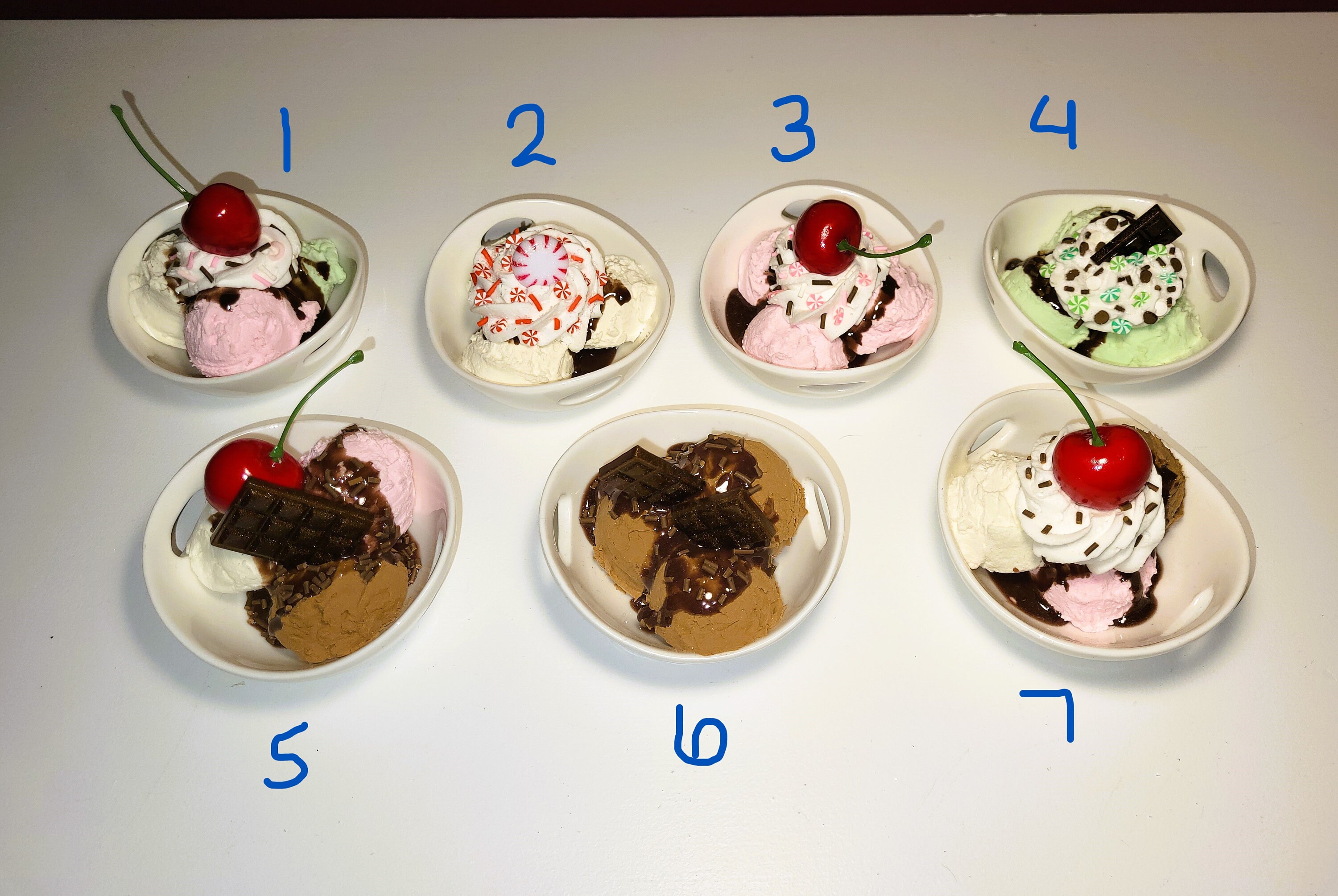 Faux Mini-ice Cream, Fake Ice Cream Bowl, Ice Cream Decor, Ice Cream ...