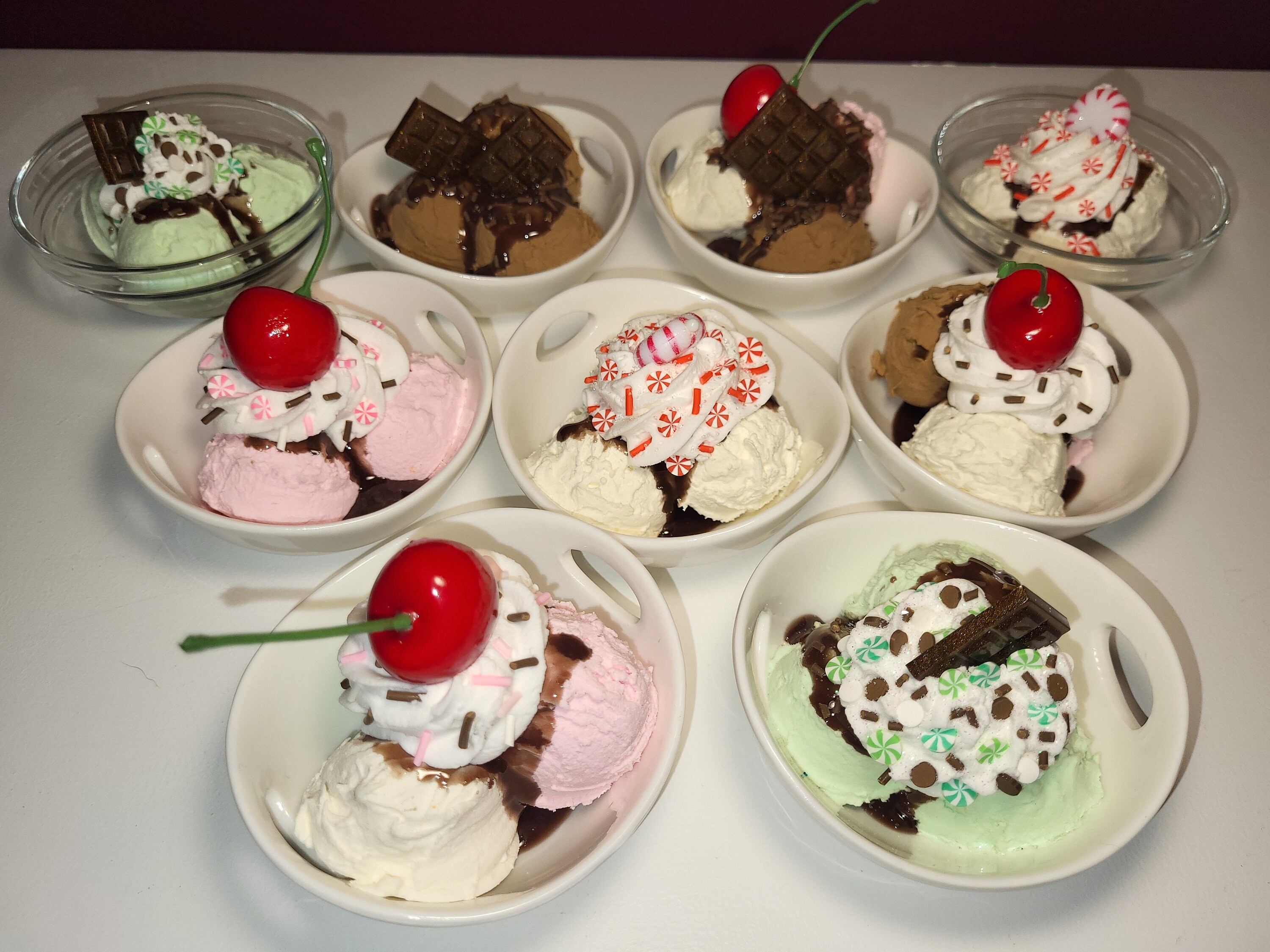 Faux Mini-ice Cream, Fake Ice Cream Bowl, Ice Cream Decor, Ice Cream ...