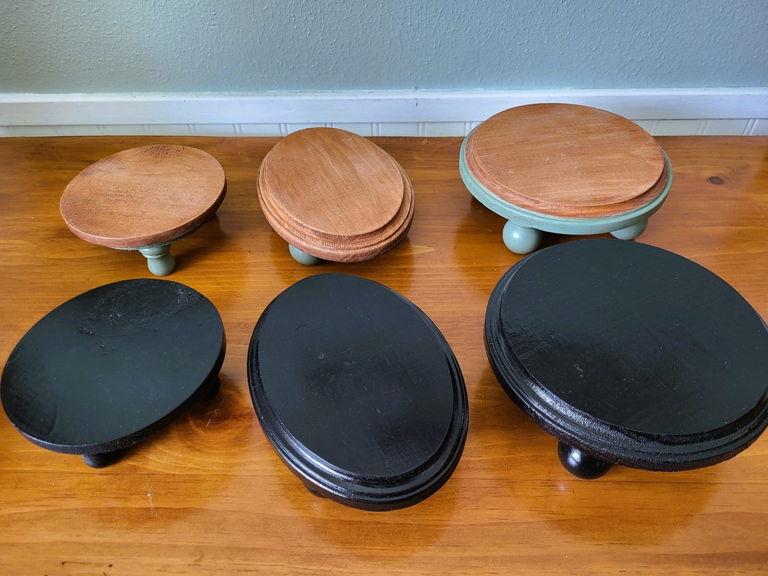 Wood Risers, Wood Pedestal, Table Riser, Countertop Riser, Knick Knack ...