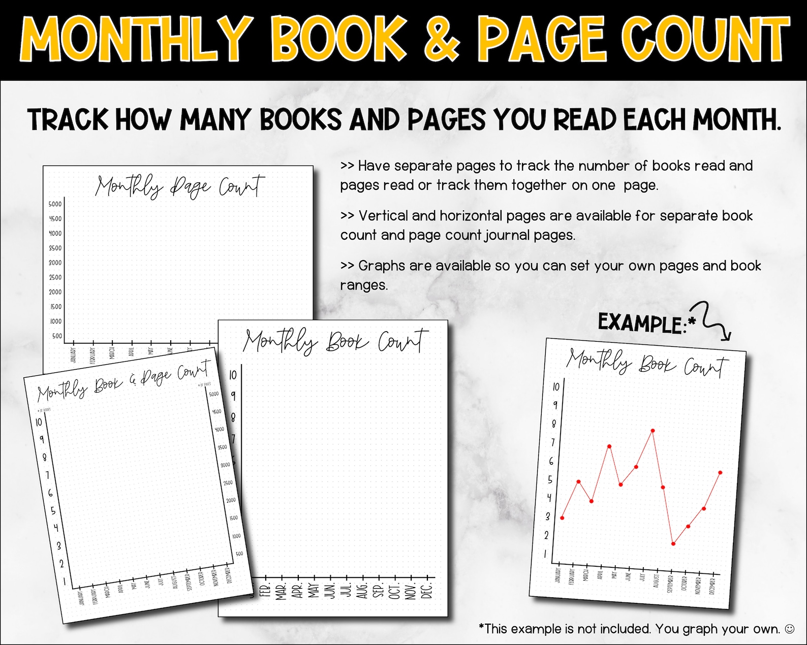 Reading Statistics Pages for Reading Journal // Printable, Download ...