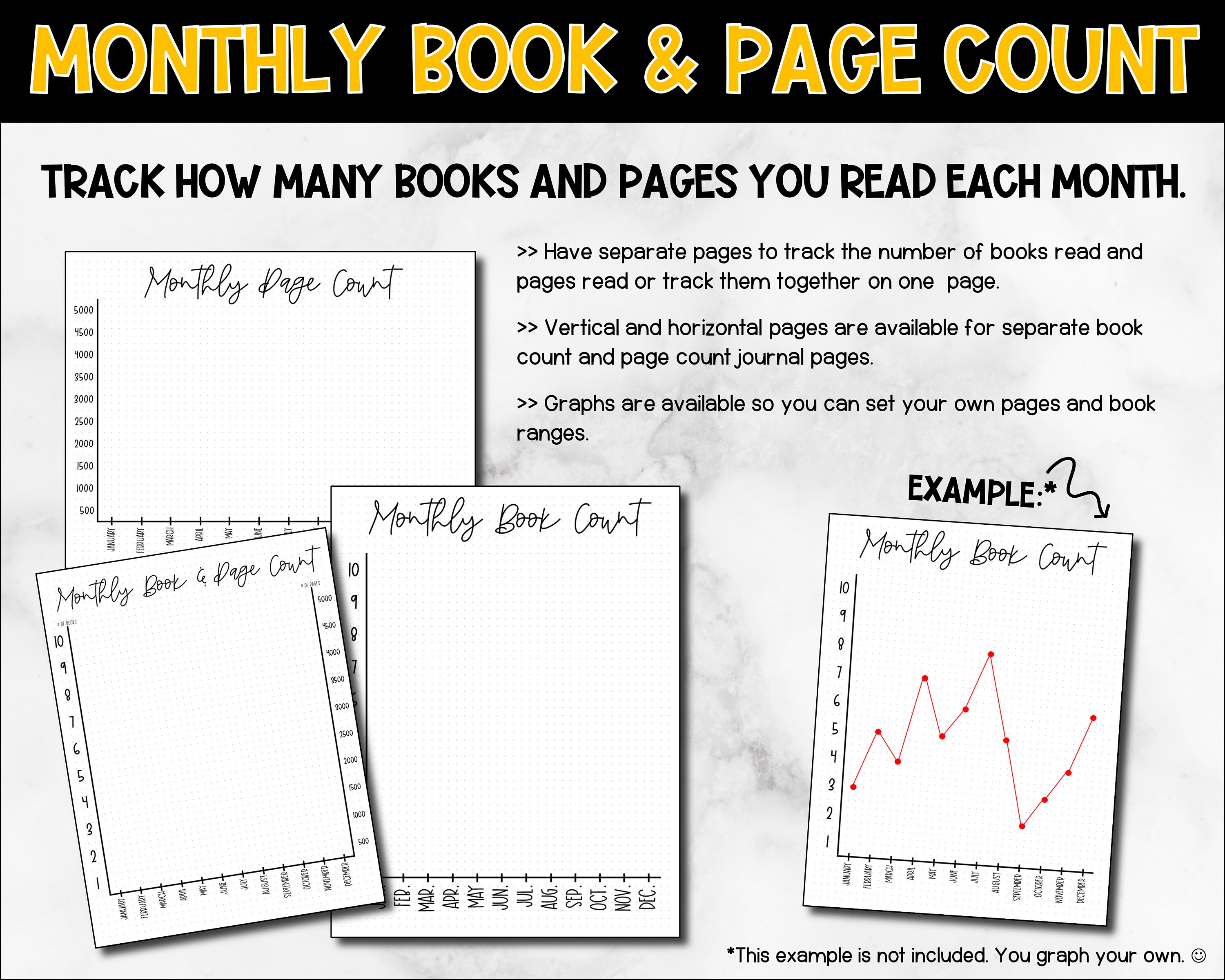 Reading Statistics Pages for Reading Journal // Printable, Download ...