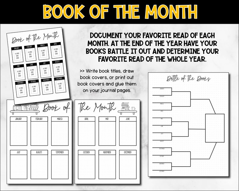 Reading Statistics Pages for Reading Journal // Printable, Download ...