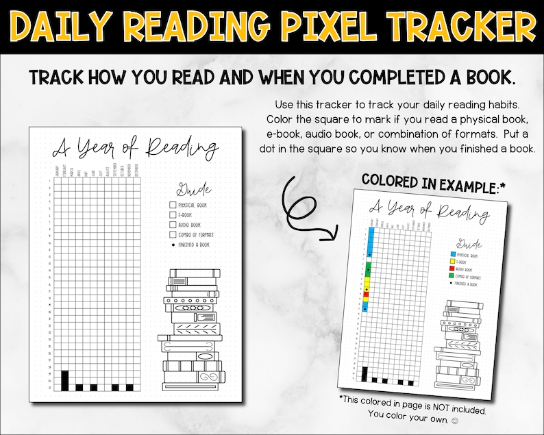 Reading Statistics Pages for Reading Journal // Printable, Download ...