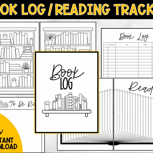 Printable Reading Journal Reading Log Book Tracker - Etsy