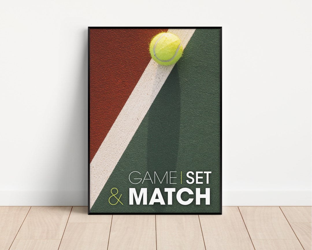 Tennis Game Set and Match Poster Deco Design Poster Tennis Sports ...