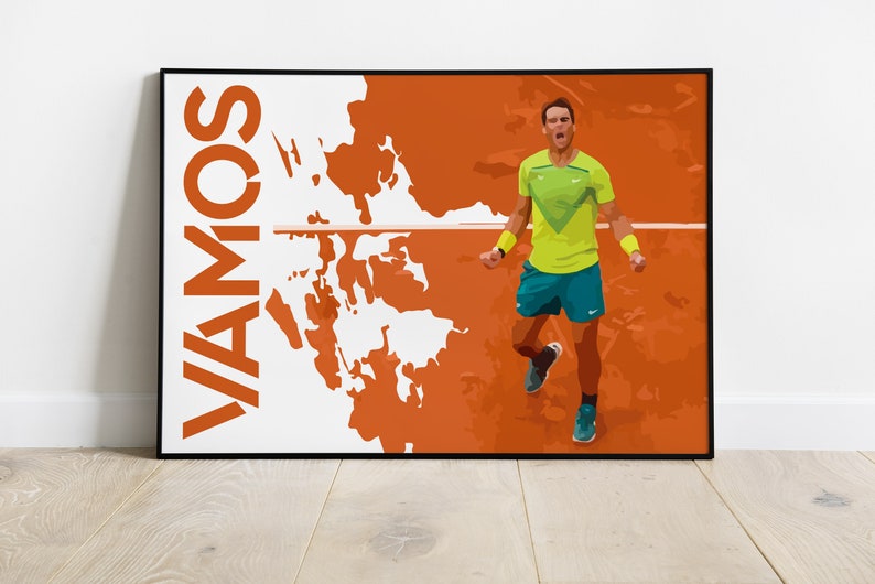 Poster SPORT TENNIS Vamos Rafa Deco Poster Poster Sports Graphics ...