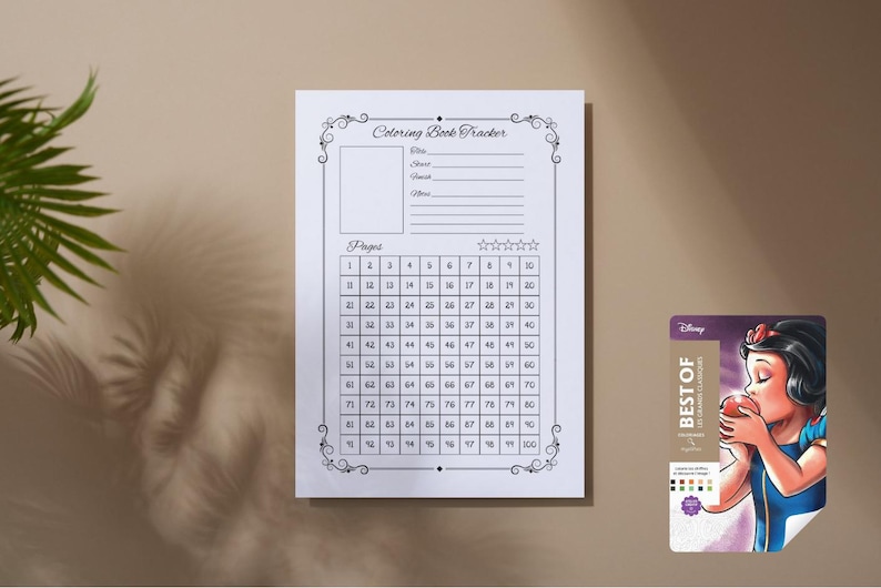 Coloring Book Tracker - Coloring Tracker Template - Adult Coloring Book ...