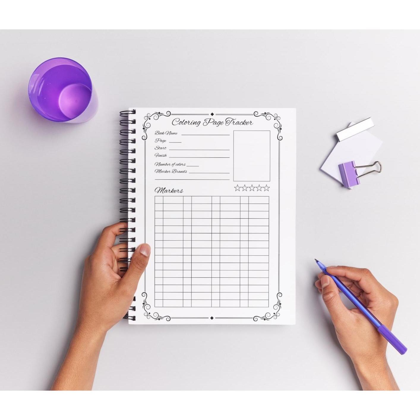 Coloring Page Tracker - Solution Mangas - Coloring Tracker Template ...