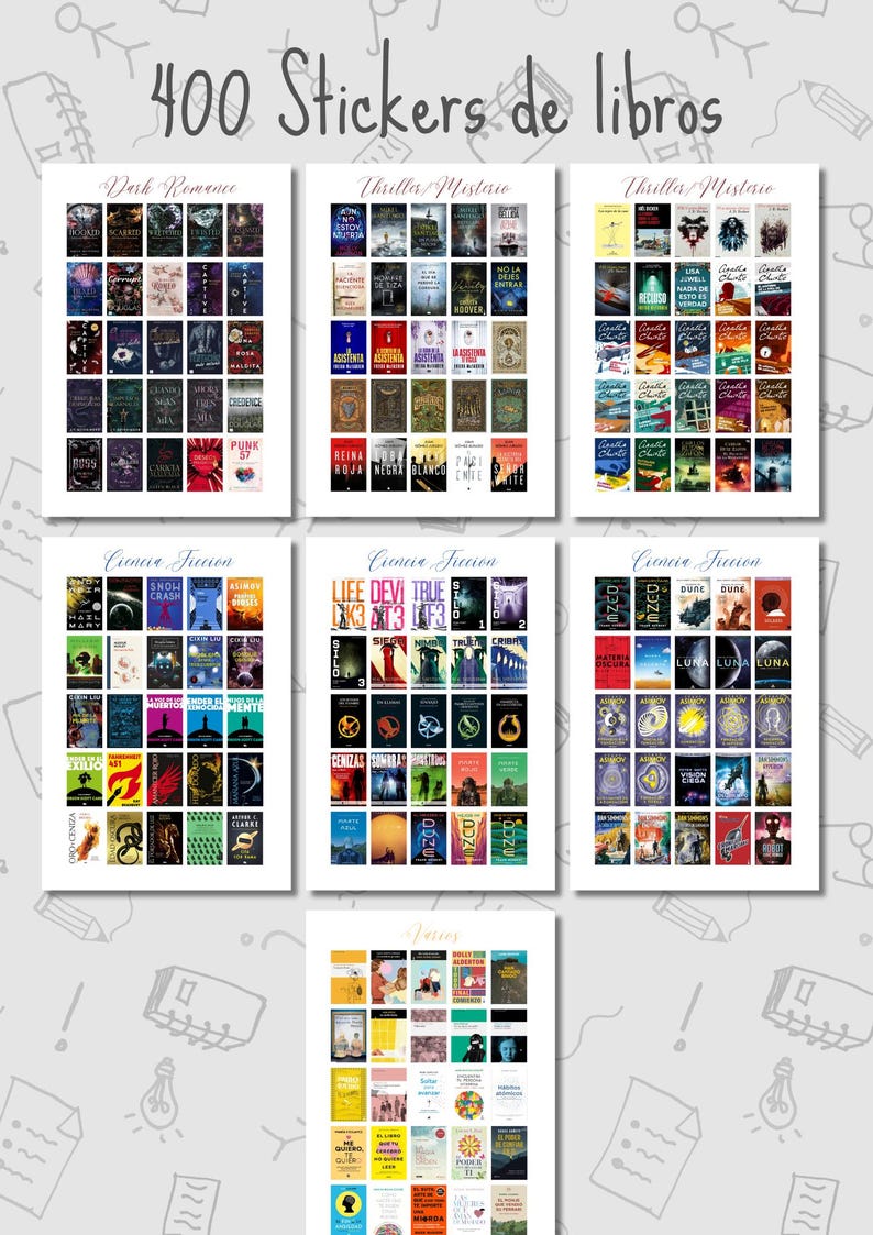 400 Book Cover Stickers, TBR Tracking, Booktok, Book Journal - Etsy