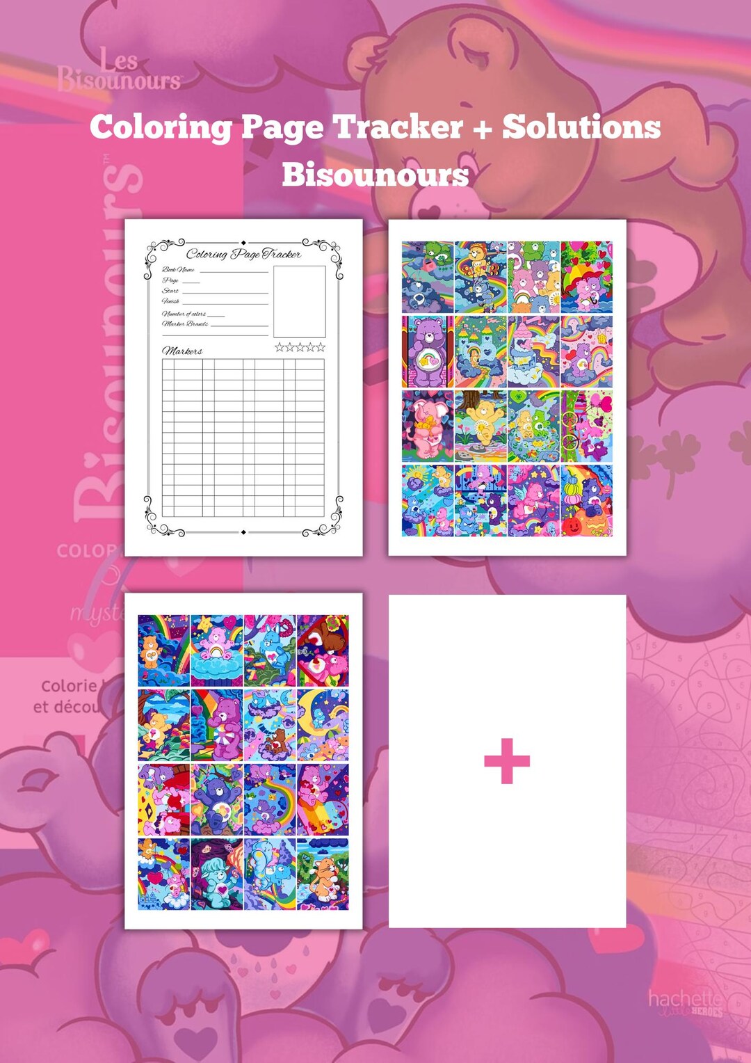 Coloring Page Tracker - Solution Bisounours - Coloring Tracker Template ...