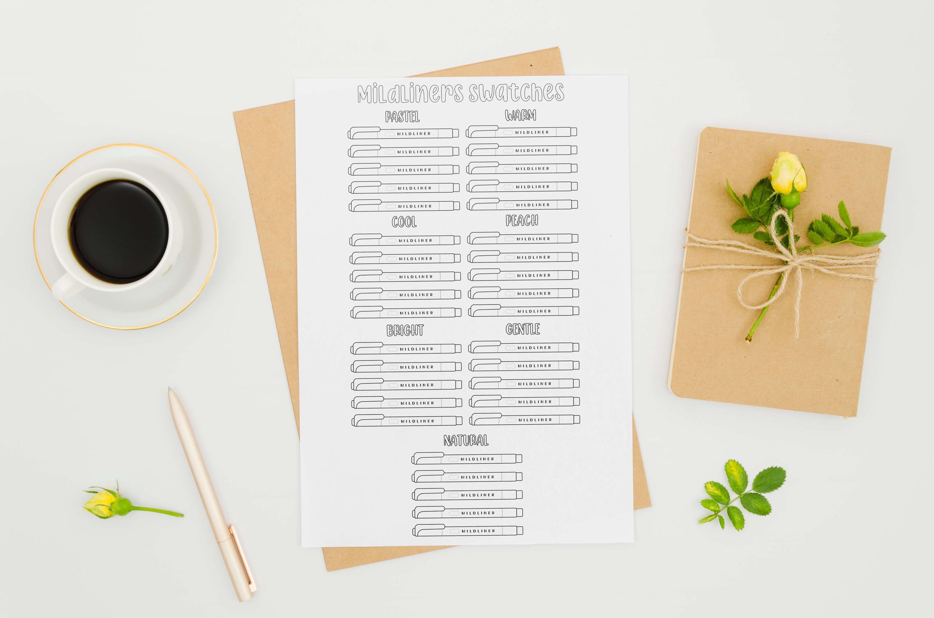 Mildliner Swatches Updated New Colors, Mildliner Markerswatch, Color ...