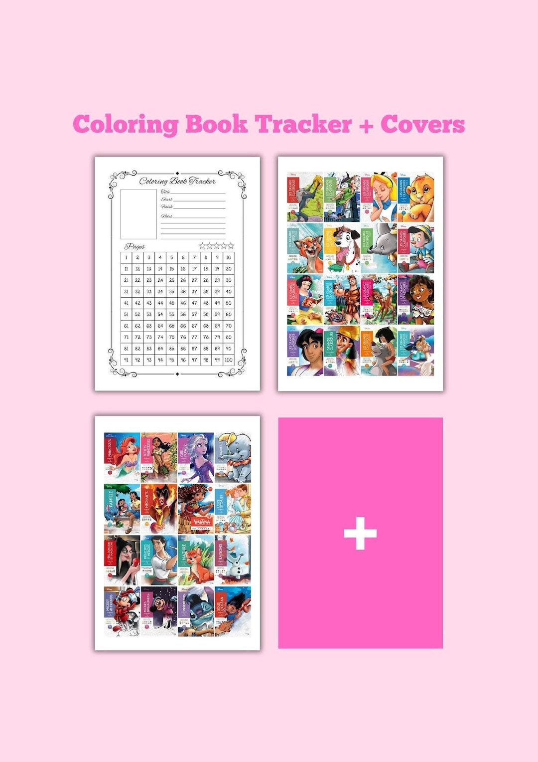 Coloring Book Tracker - Coloring Tracker Template - Adult Coloring Book ...