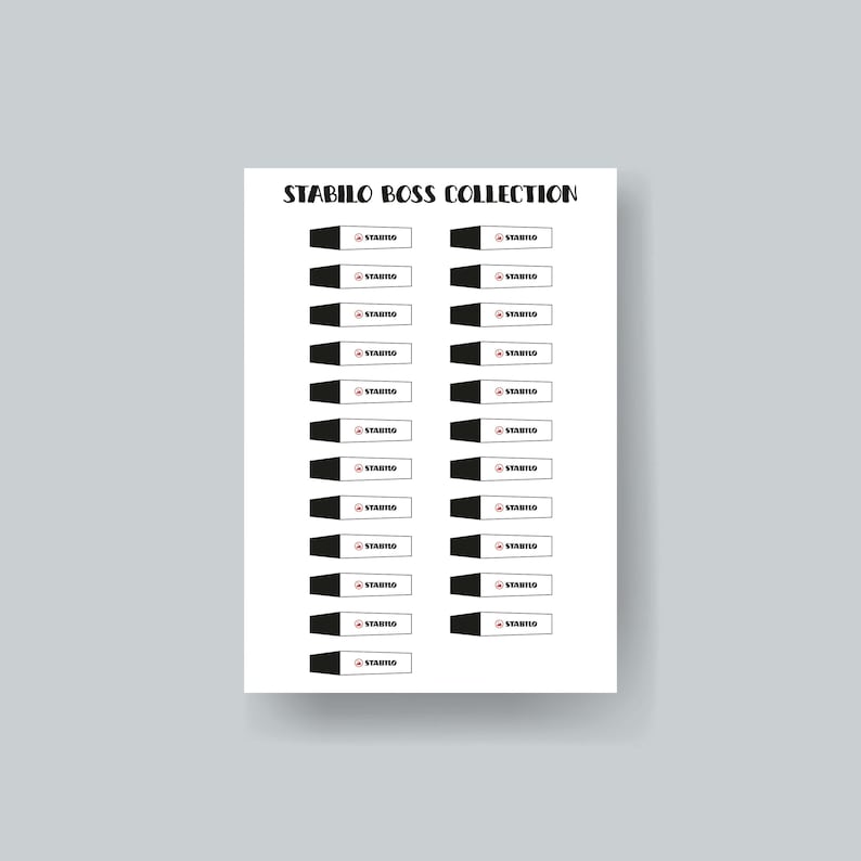 Stabilo Boss Swatches, Stabilo Marker, Swatch, Color Chart, A4, A5 ...