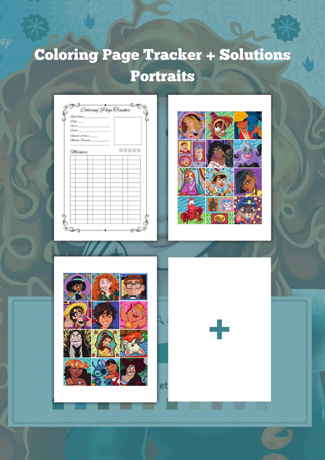 Disney Coloring Page Tracker - Solution Portraits Merida - Coloring ...